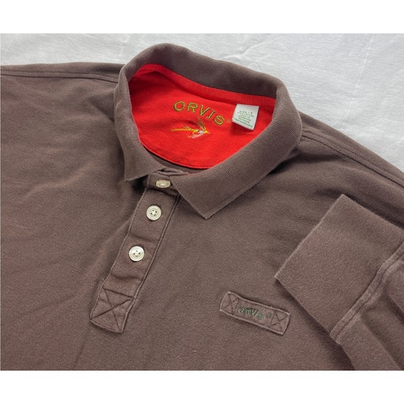 Orvis | Shirts | Vintage Orvis Xxlt Mens Brown Long Sleeve Polo Shirt ...